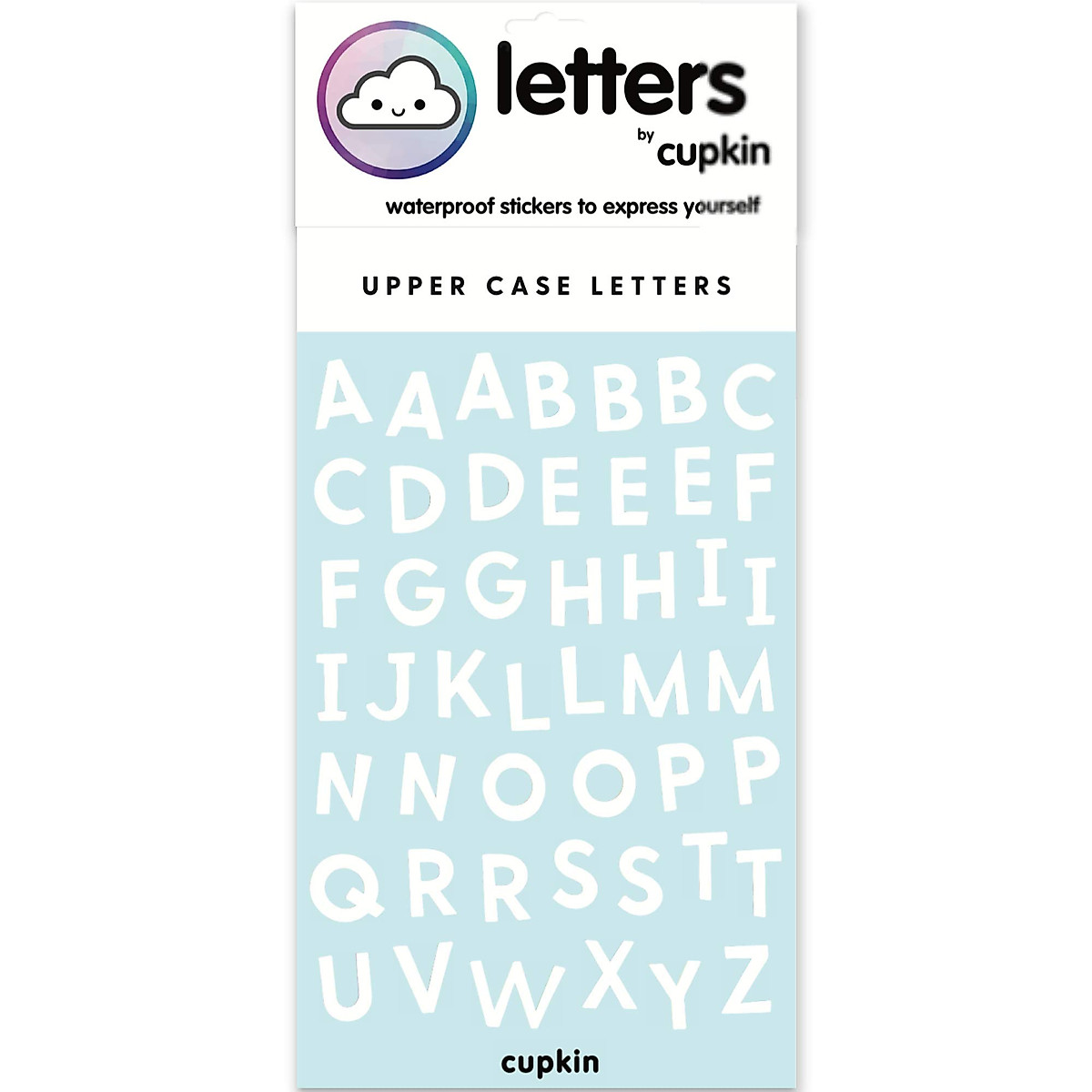 CUPKIN Waterproof Stickers to Personalize Your Stainless Steel Kids Cups: Write Your Kid's Names or Fun Words (47 Sticker Sheet)