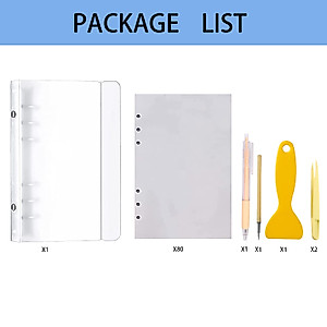 Fortunemee Sturdy Material Display Album, White, Polypropylene, Plastic, 80 Sheets, 23x17.7x2.3cm