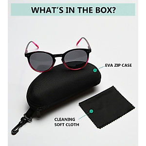 Eyekepper Key Hole Style Spring-Hinged Round Bifocal Sunglasses Sunshine Readers Black-Tortoise +2.5