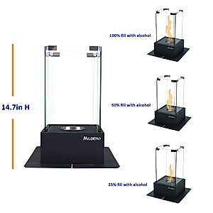 Bio Ethanol Fireplace Smokeless Portable Tabletop Fire Pit for Indoor Outdoor Garden Decor, Portable Tabletop Fireplaces