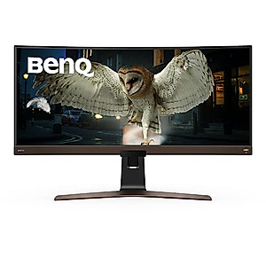 BenQ EW3880R Premium Curved Ultrawide Monitor 38" WQHD w/ Remote | IPS | 2300R Curve | HDRi | Eye-Care Tech | Height, Swivel & Tilt | 2.1ch w/ 8w Subwoofer | DisplayPort |HDMI | USB-C | USB Hub