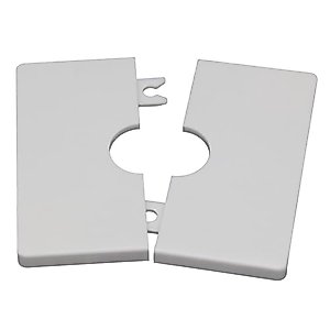 Wall Split Flange Plumbing Cover Plates, Square Shower Arm Flange Escutcheon Plate Wall Split Pipe Flange Cover Plate for Fixed Shower Head Faucet Standard 1.3 Inch Pipes (33mm/1.3in)