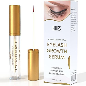 Hues Premium Eyelash Serum (5ML) - Lash Serum Boosts Lash for Fuller, Longer, Thicker Looking Eyelashes, Lash Enhancing Serum for Natural Lashes.