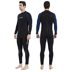 Lemorecn Wetsuits Jumpsuit Neoprene 3/2mm Full Body Diving Suit(3031,XL)