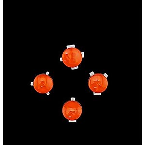 ABXY A B X Y Buttons Buttons Set Multi Colors with Letters Mod Kit for Xbox One S Slim Elite Controller (Orange)