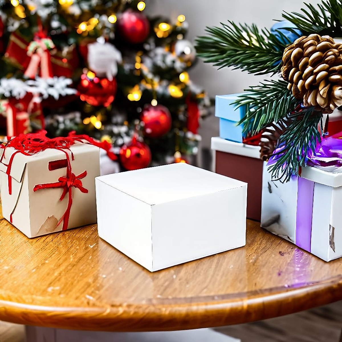 amscan White Gift Box - 9" x 9", 1 Pc