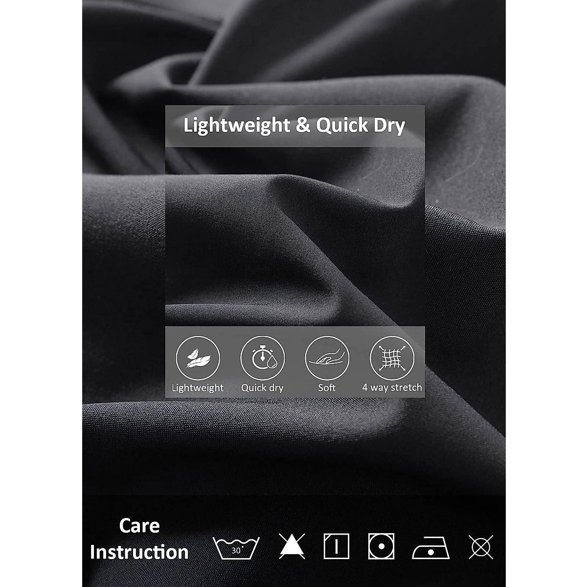 BALEAF Women's 7" Long Running Shorts No Liner Zipper Pockets Quick Dry Athletic Workout Shorts Black M