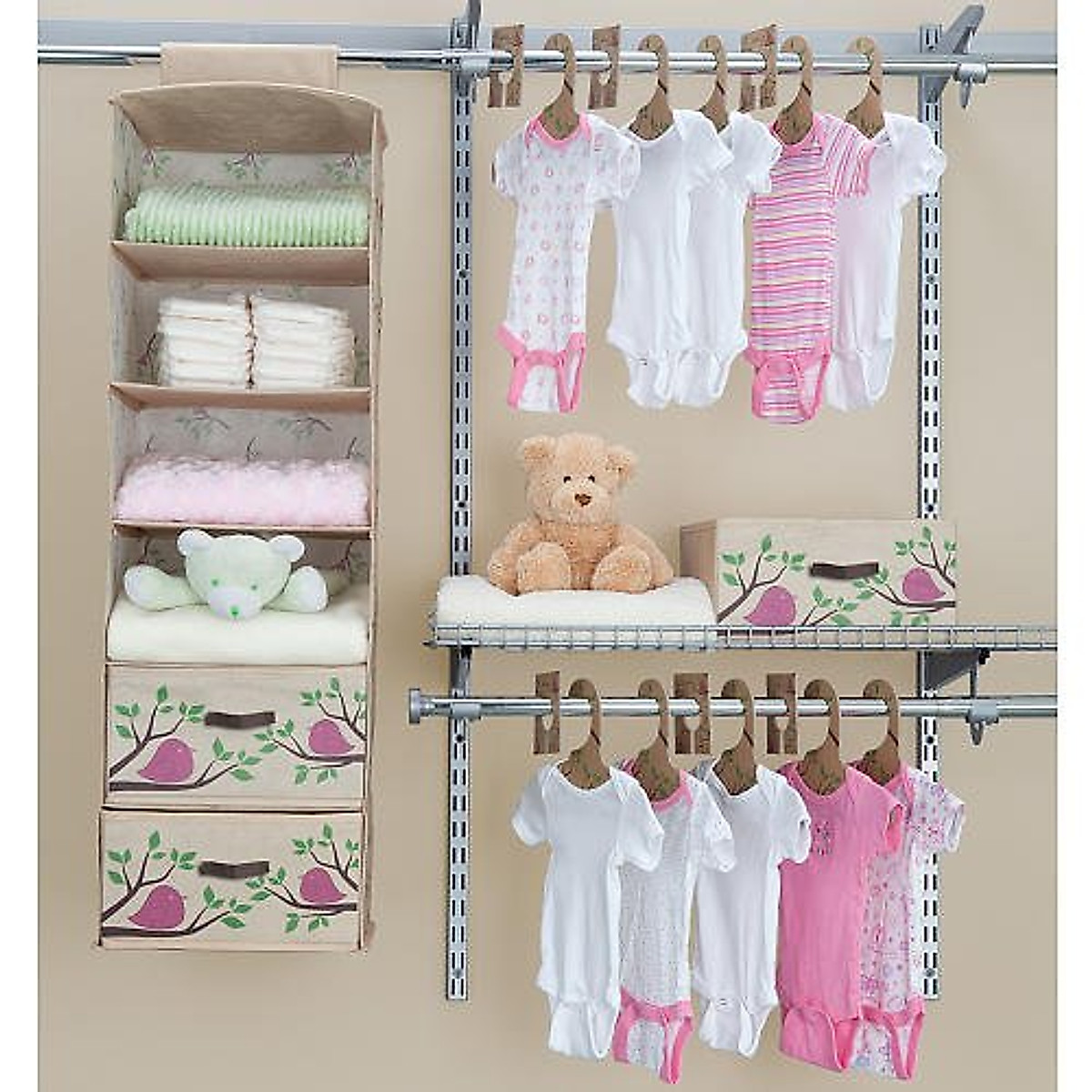 DELTA Eco Nursery Closet Set 20-Pieces - Pink SS2027-688