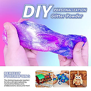 DREAMEDIY Ultra Fine Glitter 3.52 Oz (100g) DIY Arts and Craft Glitter Powder Sequins Epoxy Chips Flakes for Resin Molds, Slime, Painting Arts, Nail Art DIY Decoration, Makeup - Sky Blue