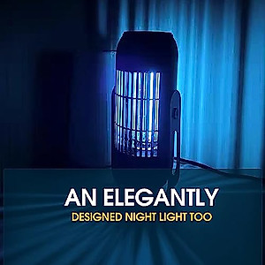 3 in 1 Bug Zapper & Insect Killer, Indoor/Outdoor Mosquito Zapper with 365nm UV Light,Strong Fan and 2000V Electric Grids,Smart Sensor,Kill Moths,Gnats,Mosquitoes,for Modern Home Patio Office