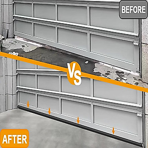 Universal Garage Door Threshold Seals Bottom Rubber Replacement, weatherproofing Garage Door Weather Stripping with Nails (10ft)