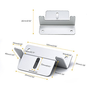 BougeRV 8 Units Solar Panel Mounting z Bracket, Supporting for RV, Roof, Boat, Off Grid, 2 Set of 4 Units