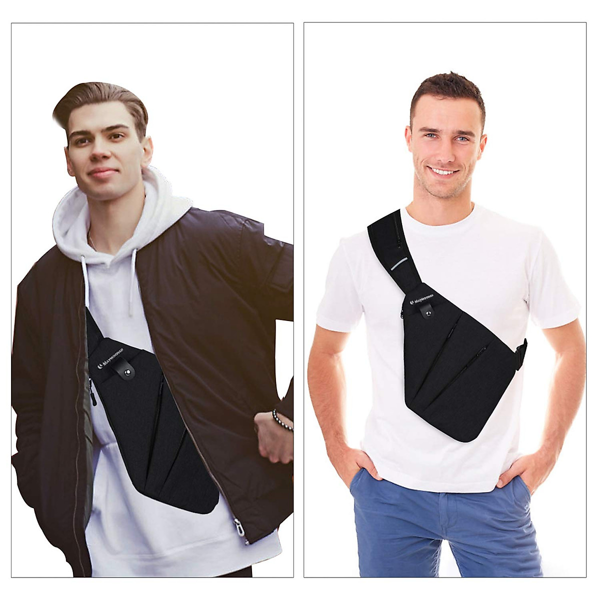 Men Small Sling Shoulder Crossbody Bag, Lightweight Anti-theft One Strap Casual Chest Bag Slim Backpack for Outdoor Walking Trip Hiking Biking Fits Up to 7.9 inch iPad Mini (Digital Camo)