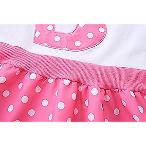 Mud Kingdom 4 Year Old Birthday Dress Girl Cute 4 Long Sleeve Pink