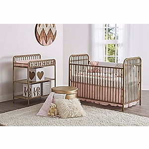 Little Seeds Monarch Hill Ivy Metal Crib, Gold