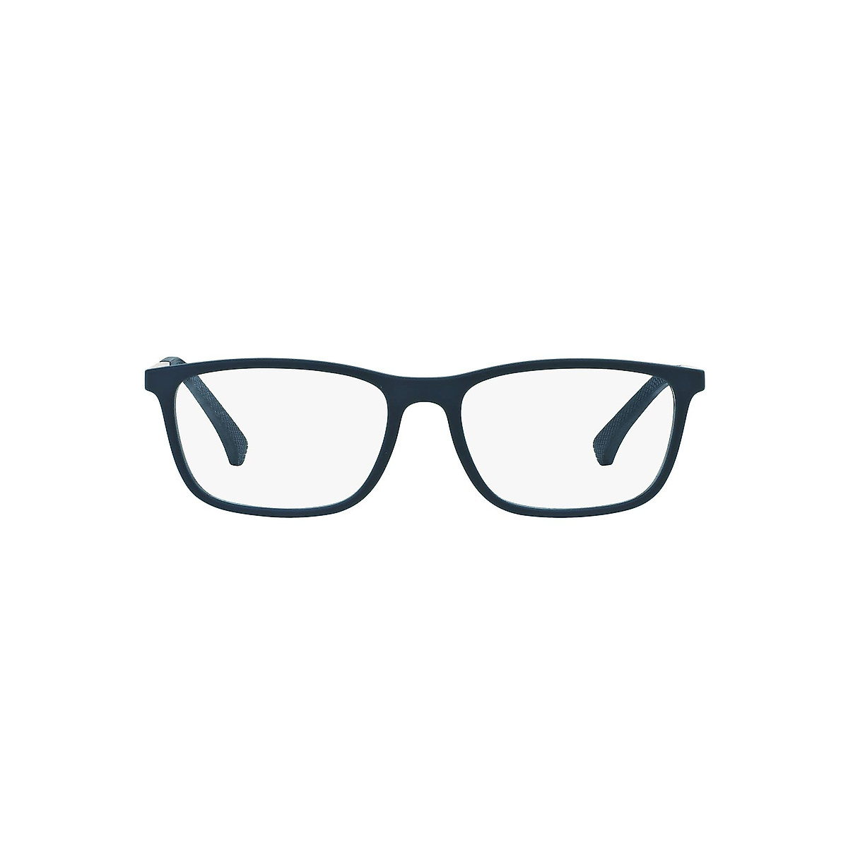 Emporio Armani Men's EA3069 Rectangular Sunglasses, Rubber Blue/Demo Lens, 55 mm