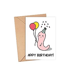 OwingsDesignsPerfect Appy Birthday! Card - Birthday Card Gift For Doctor-Nurse - Cute Medical Card - Appendix Card - Greeting Card - General Surgeon Card