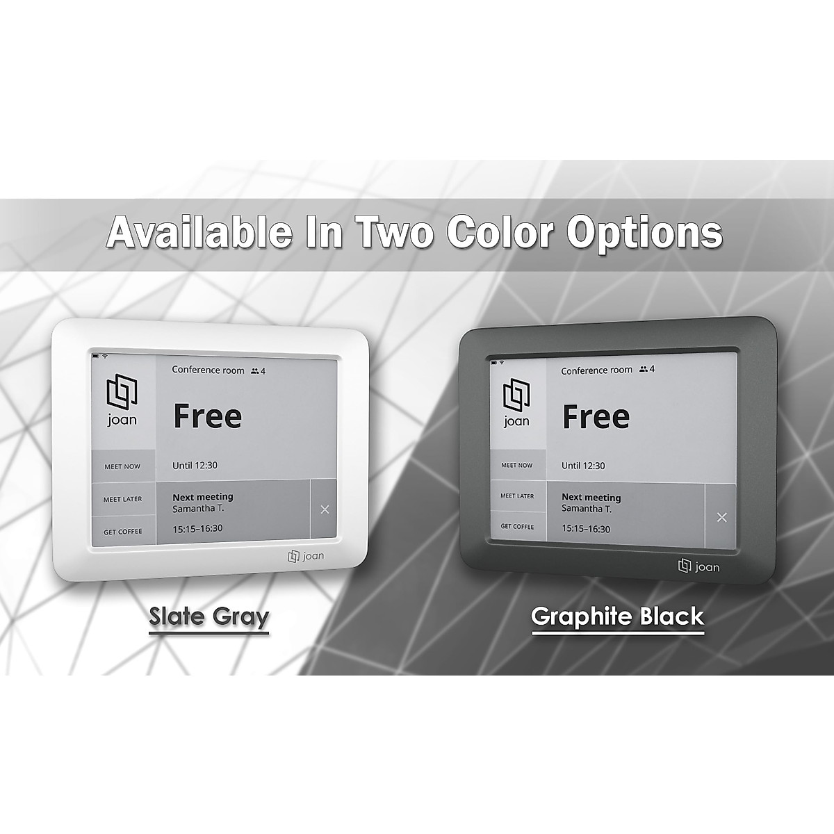 Joan 6 Black: Wireless E Ink Touch 6-Inch Display Meeting Scheduler - Smart Office Organizer, Calendar Sync