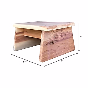 Vundahboah Amish Goods Cedar One Step Stool (Straight Leg Style)