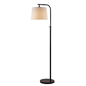 Safavieh FLL4085A Lighting Collection Winley Oil Rubbed Bronze Adjustable 65-inch (LED Bulb Included) Floor Lamps, White