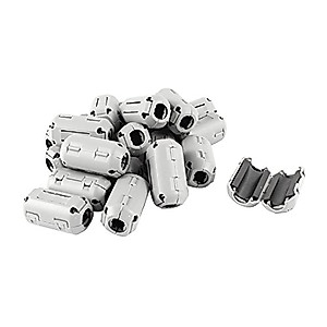 uxcell 20 Pcs Gray UF90B 9mm Dia Clip On EMI RFI Noise Ferrite Core Filter