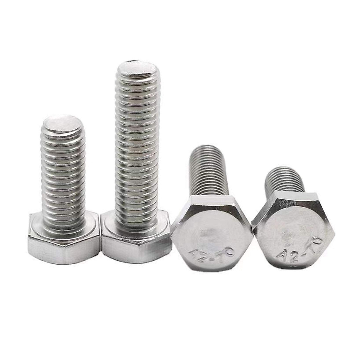 30 Pcs M5 Hex Bolt M5-0.8 x 12mm UNC Hex Head Screw Bolts A2-70(304) Stainless Steel Fully Threaded Hex Tap Bolts,Fully Threaded (M5 x 12mm)