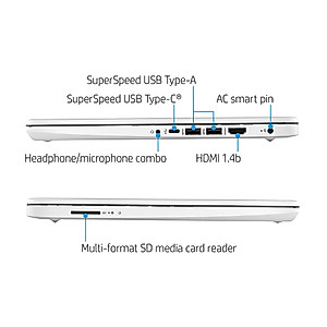HP Newest 14" Ultral Light Laptop for Business. Intel Quad-Core N4120(> N4020), 16GB RAM, 128GB Storage, 1 Year Office 365, (64GB eMMC+64GB SD Card) Webcam, HDMI, WiFi, USB-A&C, Win 11 S/OLY