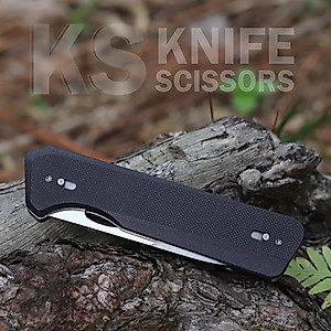 Roxon S501U Folding Pocket Scissors and replaceable Knife blade with belt clip, 2 in 1 Multi-tool for Outdoors, Camping, Hiking, Survival, Rescue, Hunting, Durable & Lightweight EDC