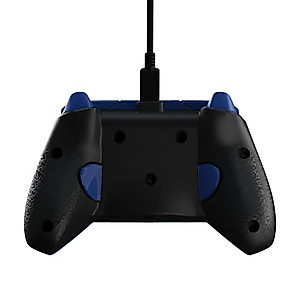 PDP Gaming REMATCH Enhanced Wired Controller Licensed for Xbox Series X|S/Xbox One/PC/Windows, Mappable Back Buttons, Advanced Customizable App - Digital Glitch Blue
