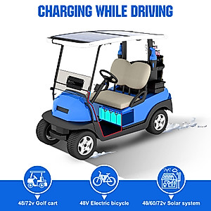 ECO-WORTHY Boost MPPT Solar Charge Controller 12A Solar Panel Regulator 24V/36V/48V/60V/72V Lead-Acid, LiFePO4, Gel, Flooded Battery in Golf Cart Electric Vehicles Solar System