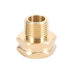Brass Garden Hose Adapter, 3/4” GHT Female x 1/2” NPT Male Connector,GHT to NPT Adapter Brass Fitting,Brass Garden Hose to Pipe Fittings Connect 2pcs (3/4” GHT Female x 1/2” NPT Male)