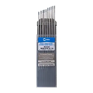 Miller Weldcraft WC018X7 2% Ceriated Tungsten Electrode 1/8" X 7", 10 pack