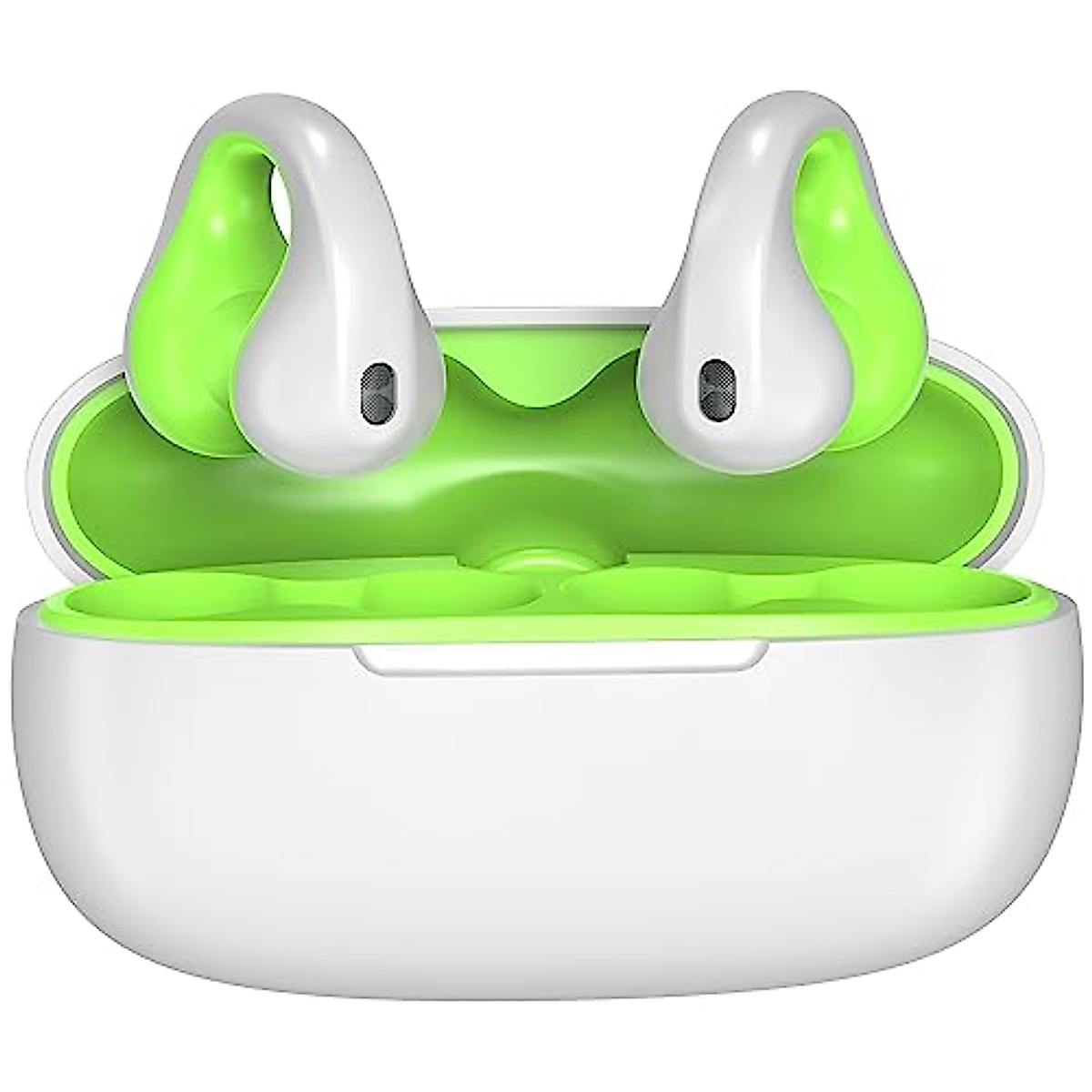 Wireless Ear Clip Headphones - Bluetooth 5.3 Earring Headphones with Mic for iPhone & Android, Open Ear Wireless Earbuds Immersive Superior Sound, 25hrs Playtime Waterproof Sport Earring Earbuds