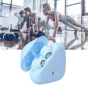 Zunate True Wireless Bluetooth Earbuds, Waterproof Noise Cancelling Stereo Earphone with Microphone, Bluetooth Headset for Sport Gaming Running(Blue)