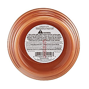 Candle-lite Scented Candles, Cinnamon Rolls Fragrance, One 18 oz. Single-Wick Aromatherapy Candle with 110 Hours of Burn Time, Brown Color
