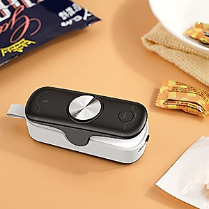 FEPPO Bag Sealer, Bag Sealer Heat Seal with Cutter 2 in 1, Food Sealer Sealing Machine Kitchen Gadget For Chip Bags Plastic Bags Food Storage (Battery Included)