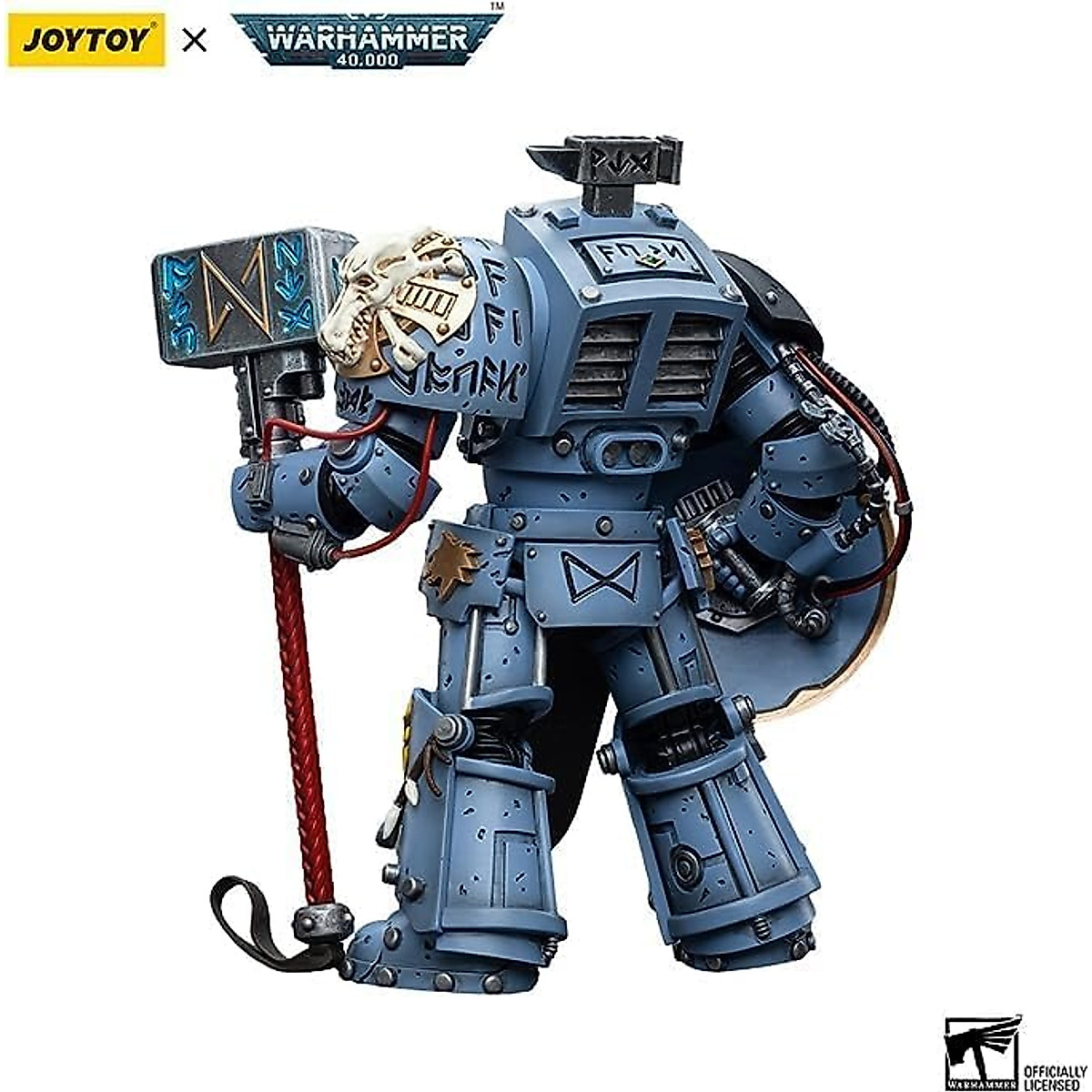 Pipigirl JoyToy 40K Genuine License 1:18 Soldier, Space Wolves Arjac Rockfist, 4inch Models Action Figures Kits (Arjac Rockfist), (JT6878)
