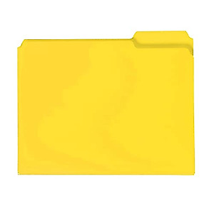 Smead Poly File Folder, 1/3-Cut Tab, Letter Size, Yellow, 24 Per Box (10504)