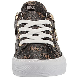 GUESS Womens Loven Sneaker, Brown Multi 908, 8.5 US