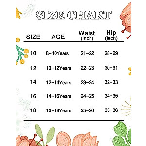 Dolphin&Fish Big Girls Underwear Cotton Teens Girl Panties Size 16-18Years Multipack