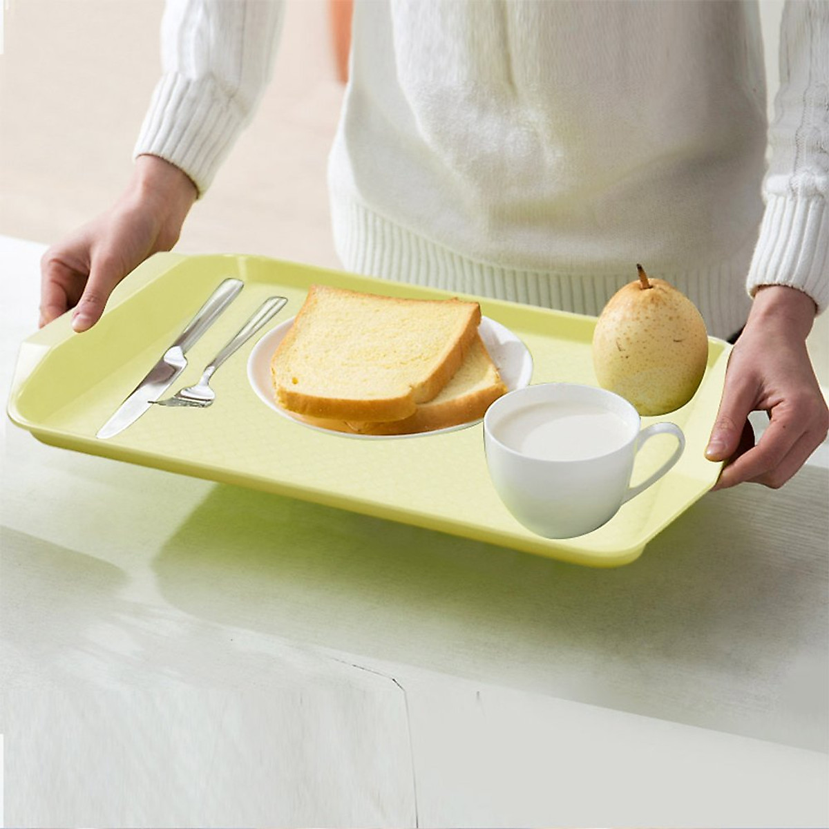 Doryh Set of 4 Color Fast Food Serving Trays