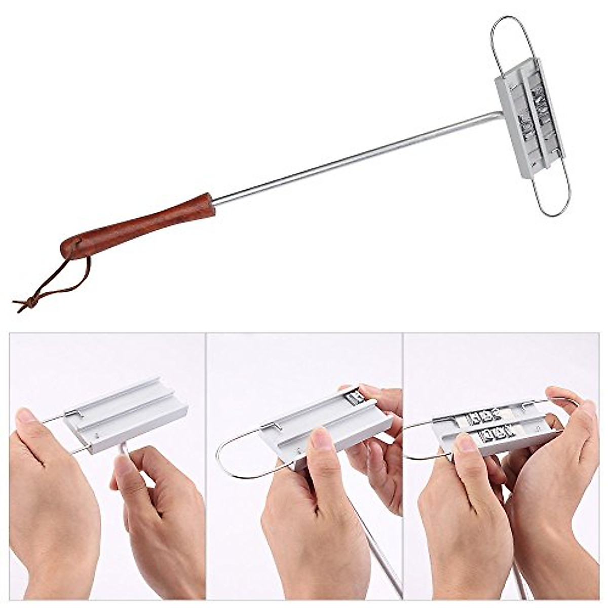 WAJJ BBQ Branding Iron with Changeable Letters Creative Barbecue Steak Names Press Tool for Grilling Outdoor