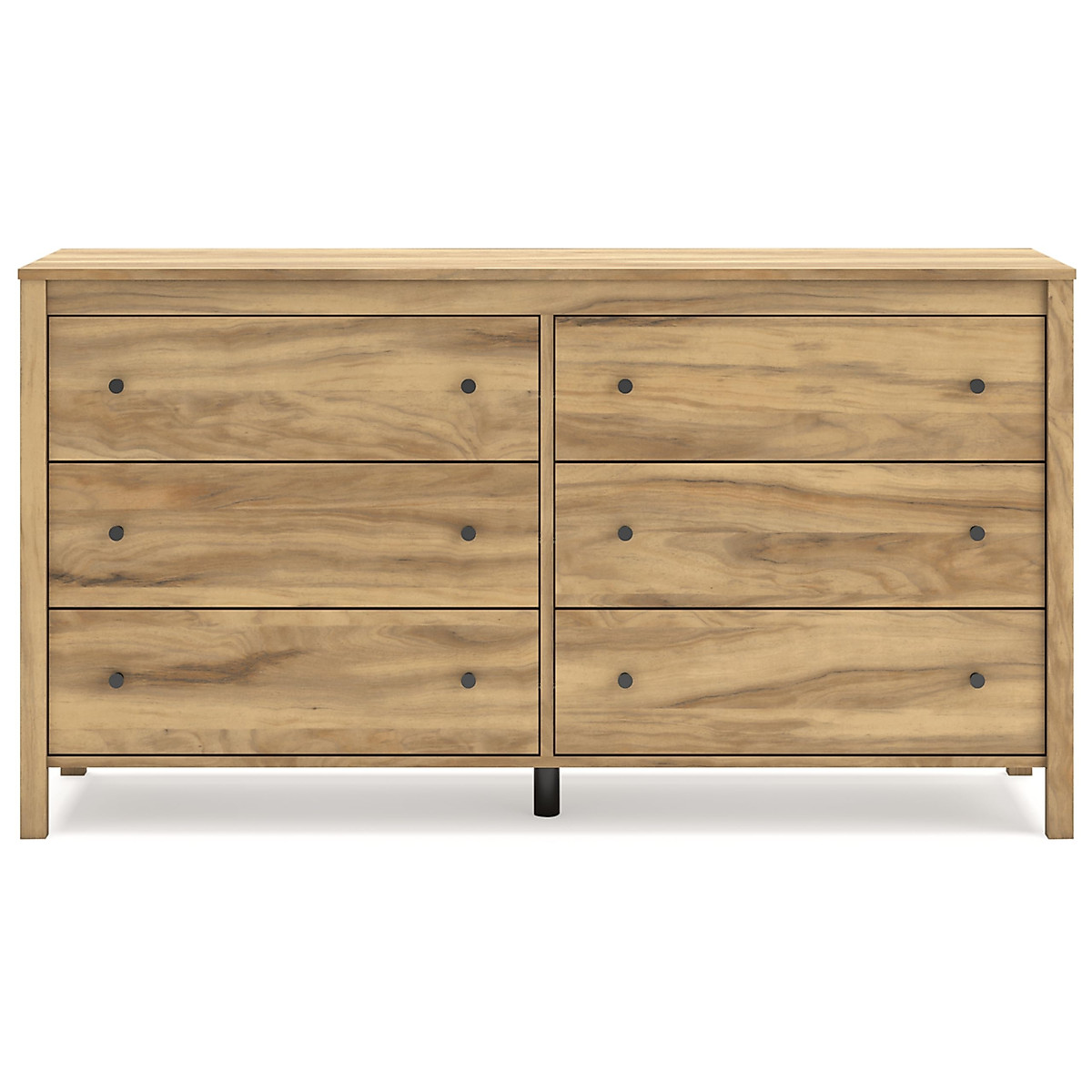 Signature Design by Ashley Hallityn Coastal 6-Drawer Dresser with Safety Stop and Scalloped Design, White