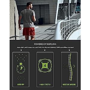 HOPLYNN 6 Pack Mesh Workout Shirts for Men Quick Dry Short Sleeve Athletic Dry Fit T-Shirt Moisture Wicking 2Black/2Gray/2White Medium