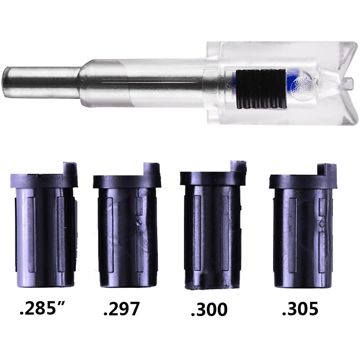 Ellen Archery Lighted Archery Nock Out Crossbow Half Moon Nock with Precision Bushings to Fit The 4 Most Common Carbon Bolts - .285Inch.297Inch .300Inch and .305Inch ID Bolts(Pack of 3) (Blue)