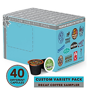 Crazy Cups Custom Variety Pack Decaf Coffee Single Serve Cups for Keurig K Cup Brewers, 40 Count