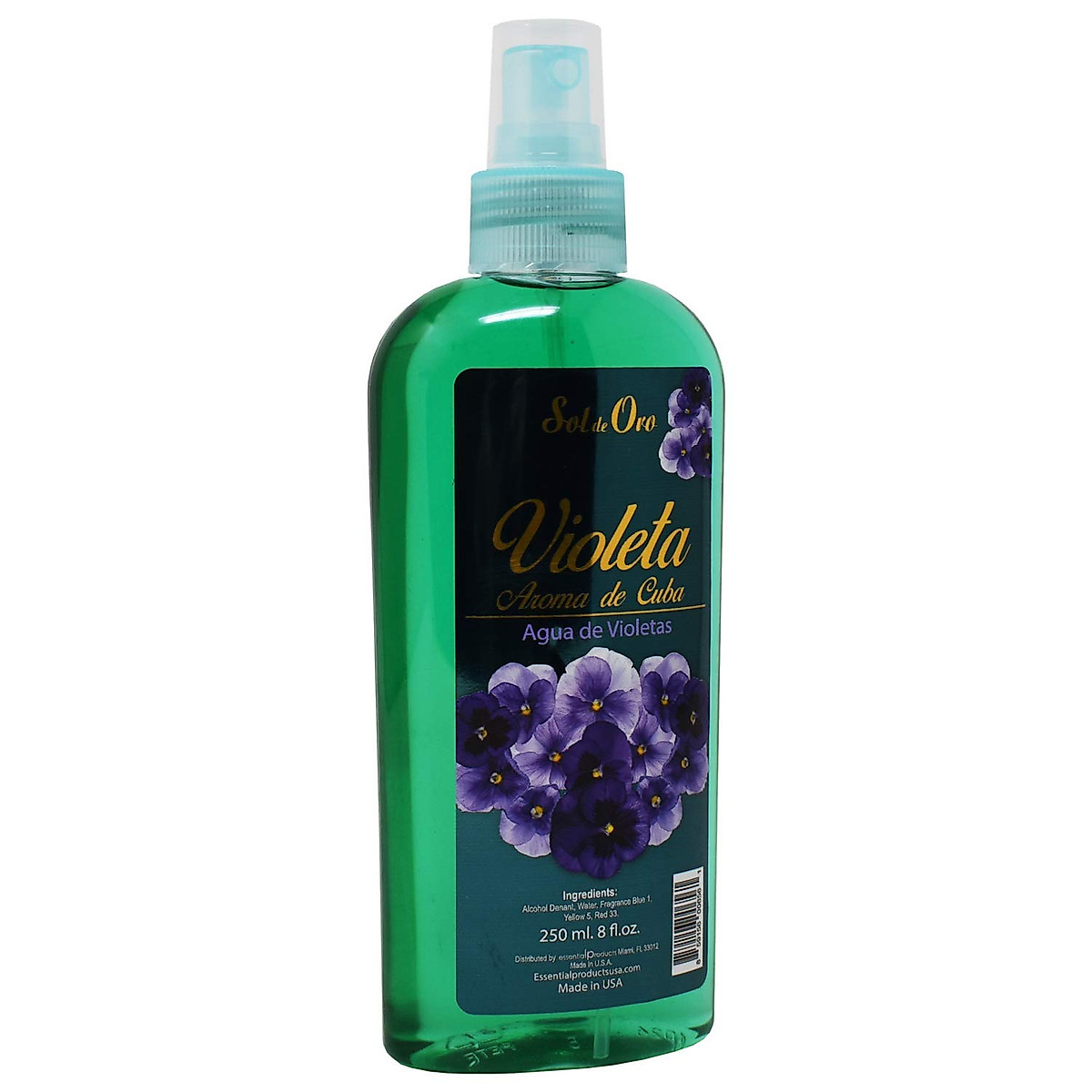 Sol de Oro Violeta Aroma de Cuba Agua de Violetas - Violet Water Spray Fragrance of Cuba 8oz
