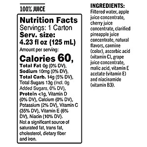 Tropicana 100% Juice Box, Fruit Punch, 4.23oz (Pack of 44) - Real Fruit Juices, Vitamin C Rich, No Added Sugars, No Artificial Flavors