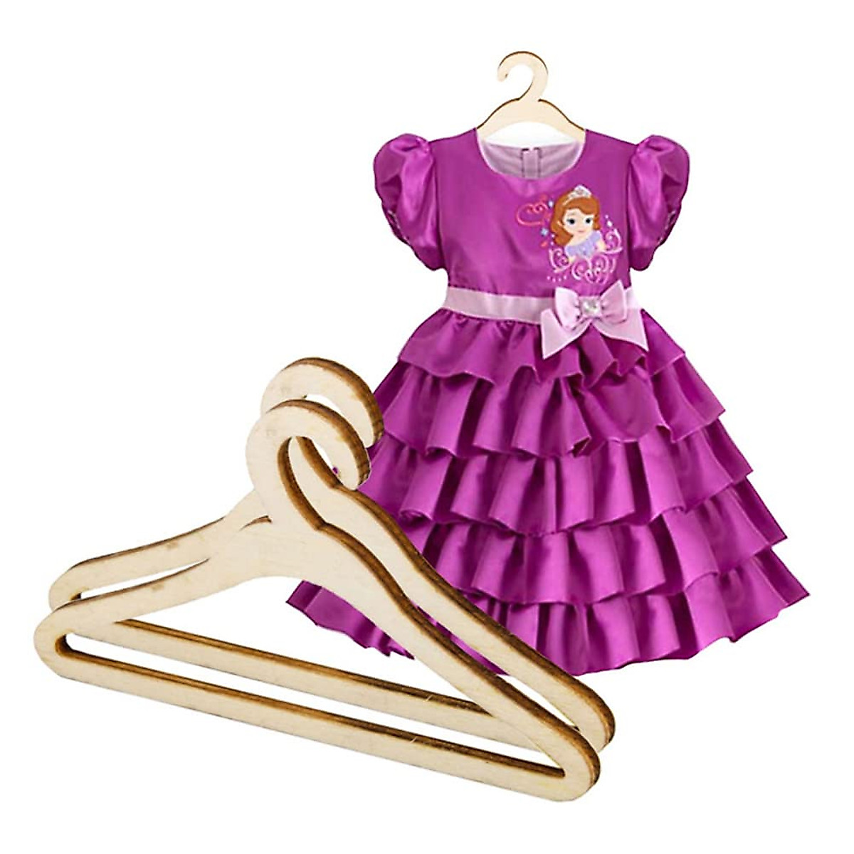 lot Baby Wooden Clothes Hanger Baby Creative Hanger Rack Home Girls Princess Room Nursery Decor for Kids (40 PCS)