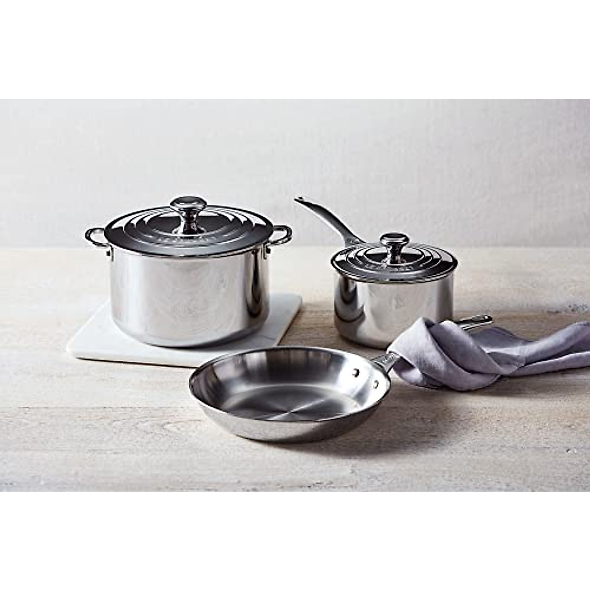Le Creuset Tri-Ply Stainless Steel 5 pc. Cookware Set, 5 pc